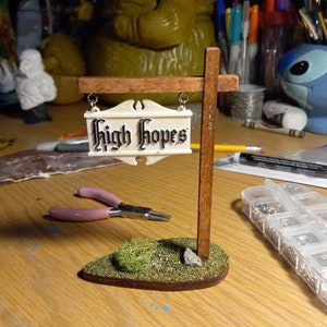 Amityville Horror Miniature High Hopes Sign 1/12 Scale Horror Movie ...