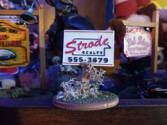 Halloween Movie 1/12 Scale strode Realty Yard Sign - Etsy