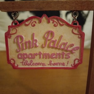 Coraline Pink Palace Apartments 1/12 Scale Handmade Sign Prop Replica ...