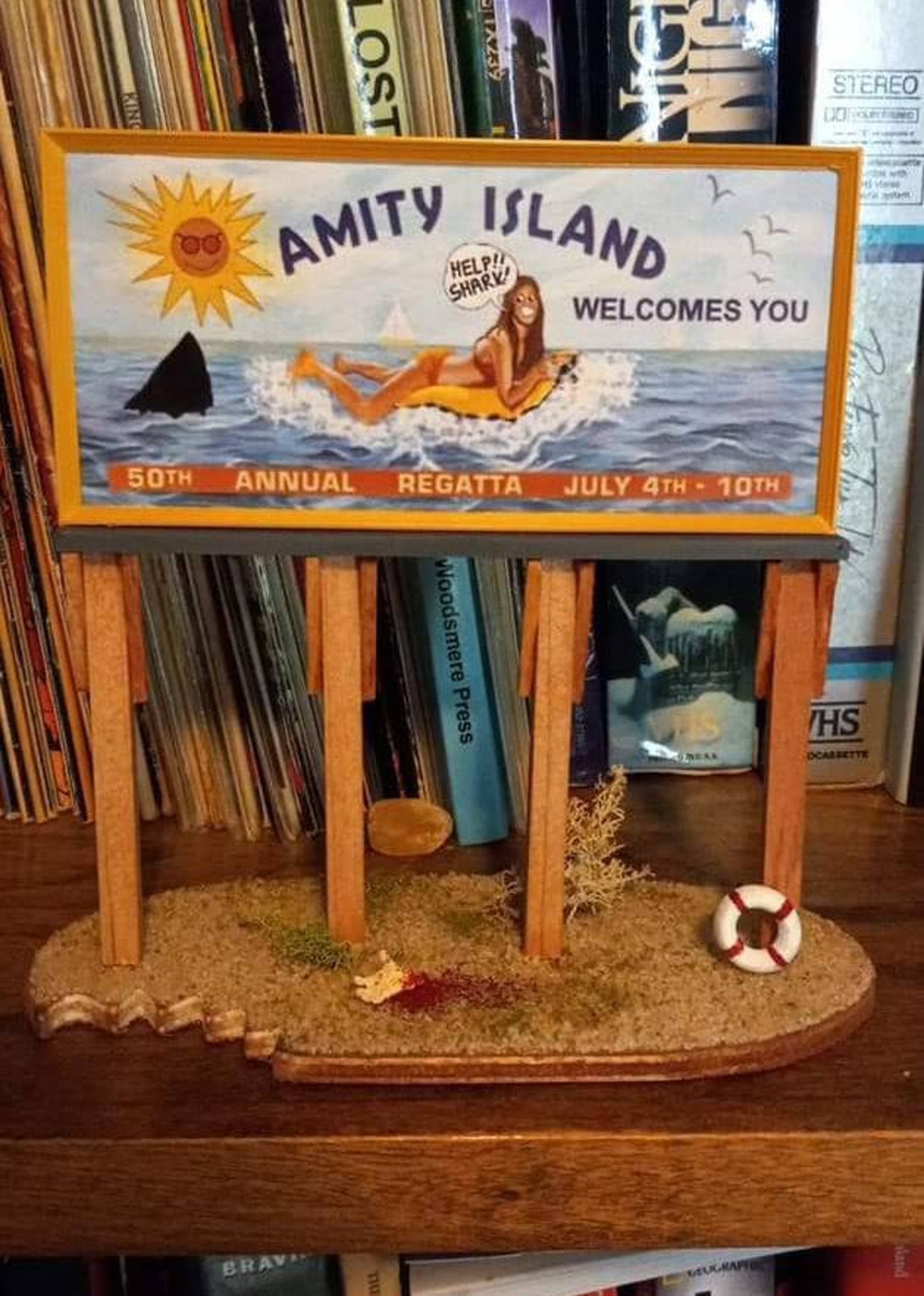Jaws Billboard Amity Island Sign - Etsy