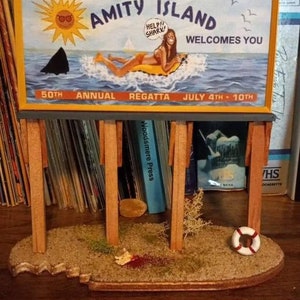 Jaws Billboard Amity Island Sign - Etsy