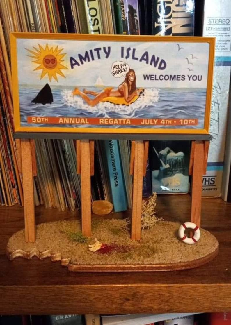 Jaws Billboard Amity Island Sign - Etsy
