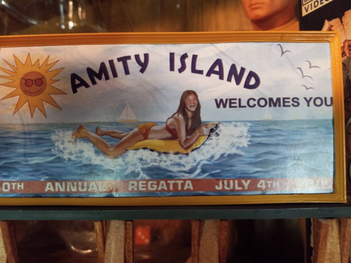 Jaws Billboard Amity Island Sign - Etsy UK