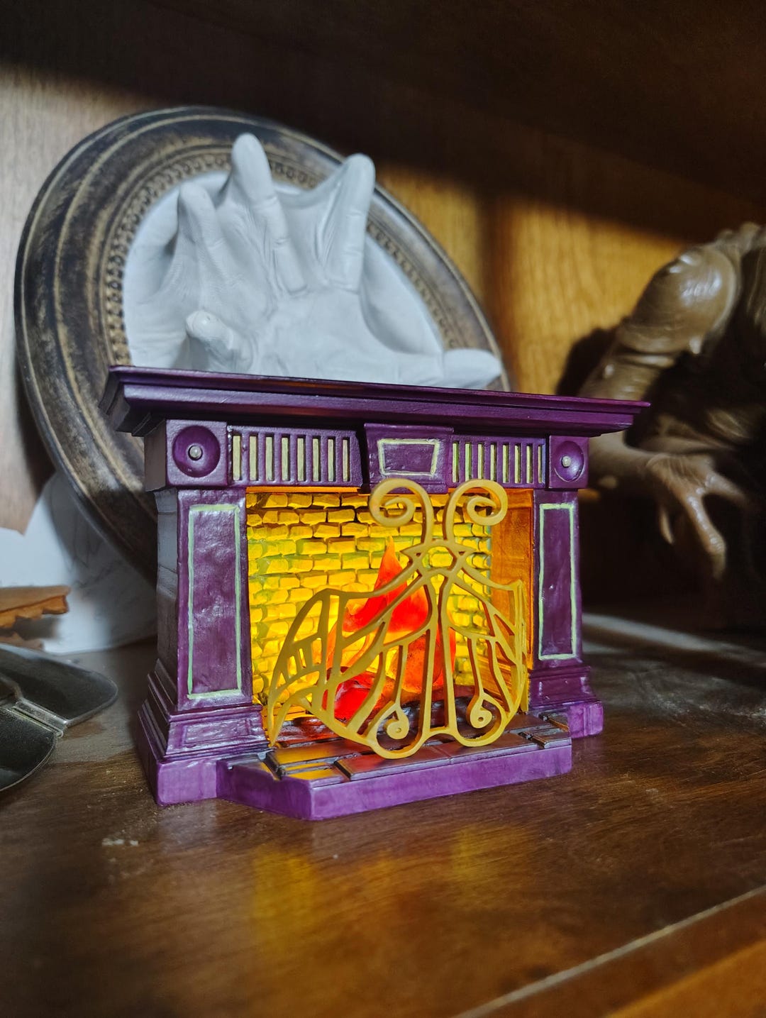 Beldam's Flickering Fireplace - Pink Palace Dollhouse LED Insect Bug ...