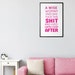 A Wise Woman Once Said Text Print, Home Decor, For, Living Room ...