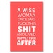A Wise Woman Once Said Text Print, Home Decor, For, Living Room ...