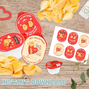 Chips Kids Valentines Printable - for Pringles Snack Size Chips ...