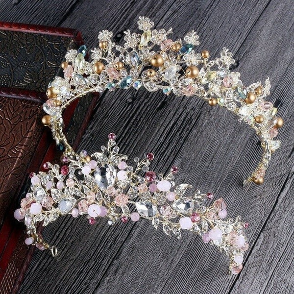 Pink Crystal Tiara - Etsy