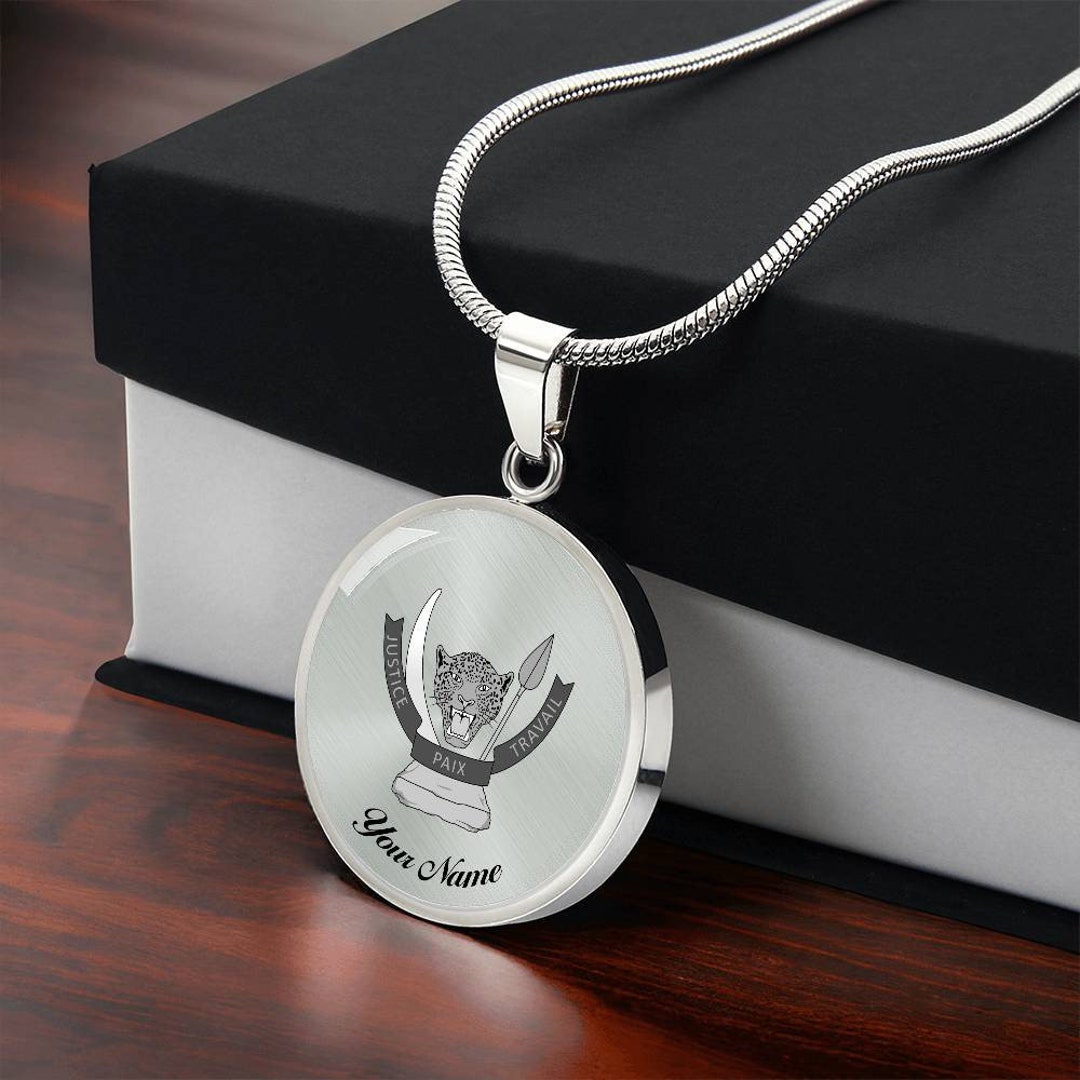 Congo DR National Emblem Necklace Country Necklace - Etsy