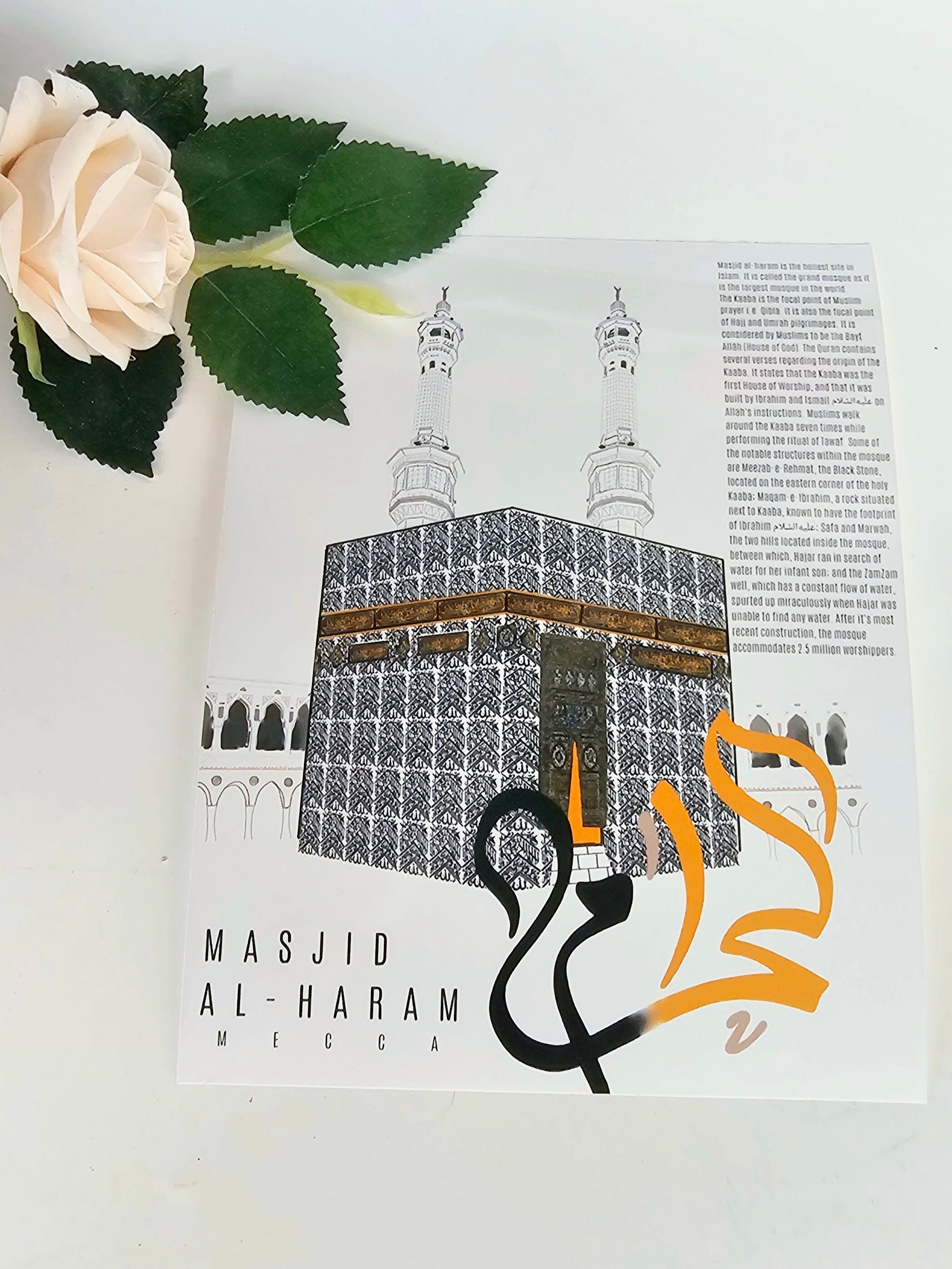 Masjid Al-haram Illustration Print | W/description - Etsy