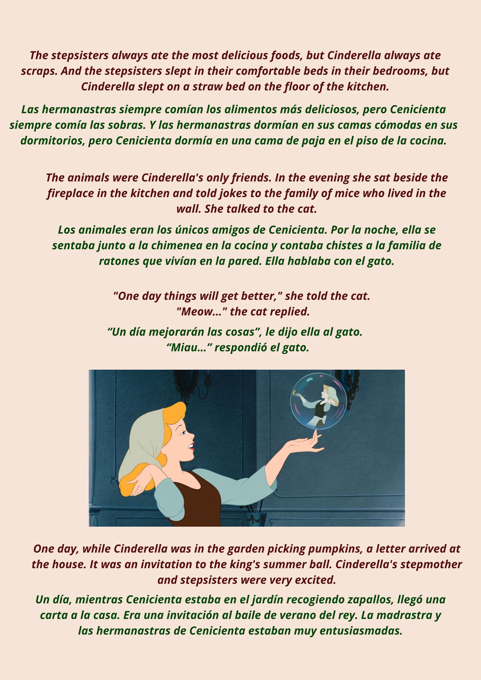 Learn Spanish, Learn English, Cinderella - Etsy
