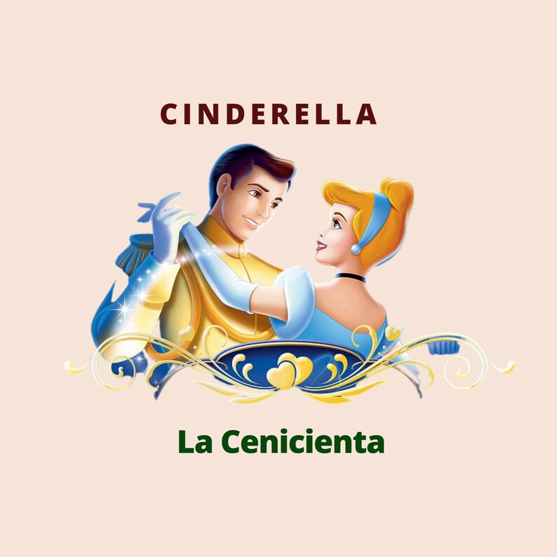Learn Spanish, Learn English, Cinderella - Etsy