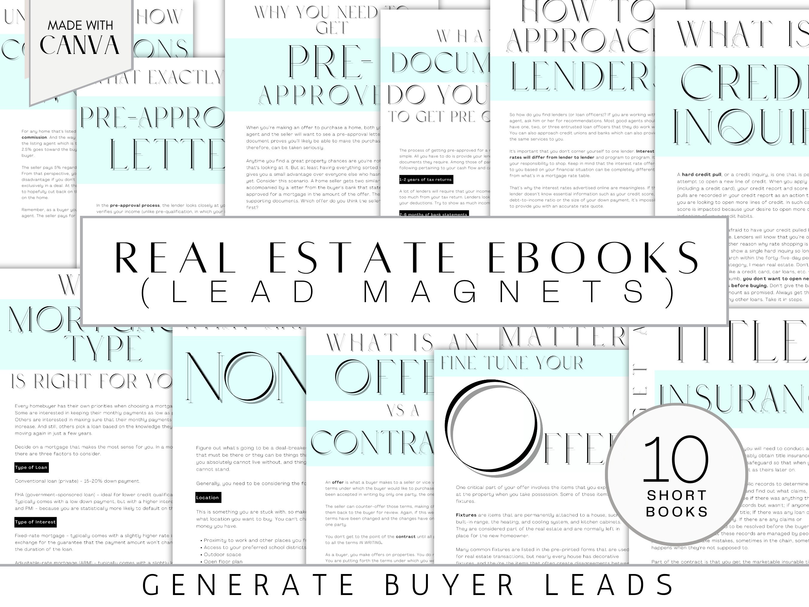 10 Real Estate Ebooks, Lead Magnets, First-time Home Buyers In-depth ...