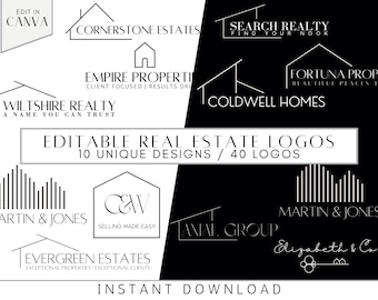 Realtor Logos Pre-made Real Estate Logos Realtor Branding - Etsy