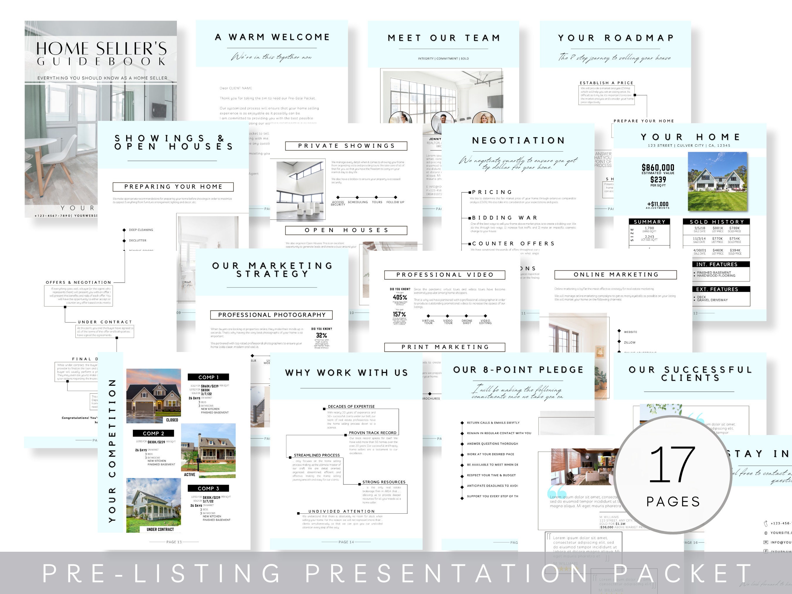 Real Estate PRINTABLE Marketing Kit Home Buyer Guide, Pre-listing, CMA ...