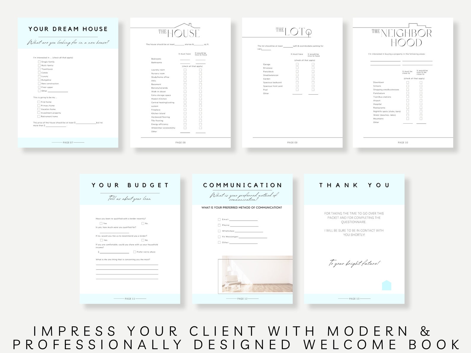 Real Estate PRINTABLE Marketing Kit Home Buyer Guide | Etsy