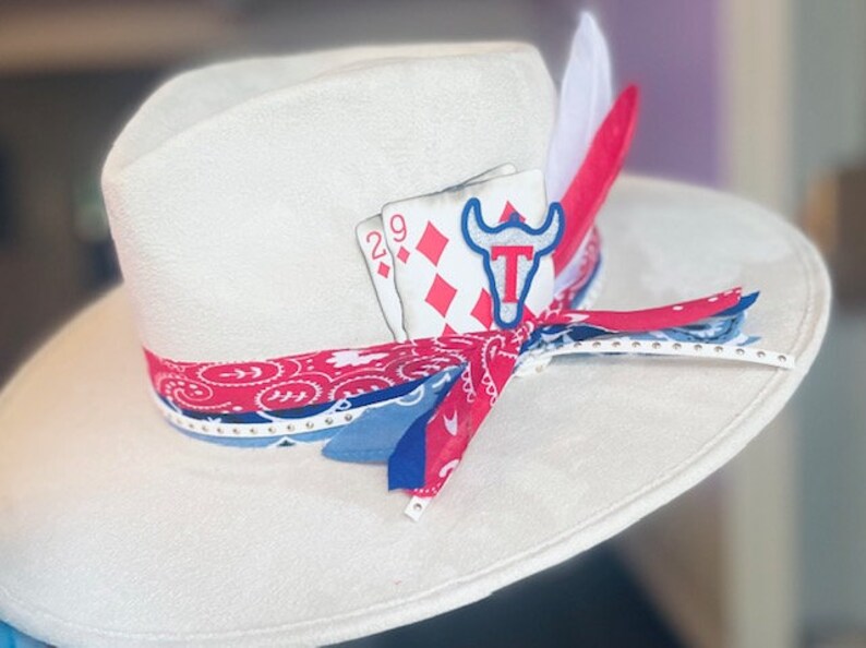 Texas Rangers Custom Wide Brim - Etsy