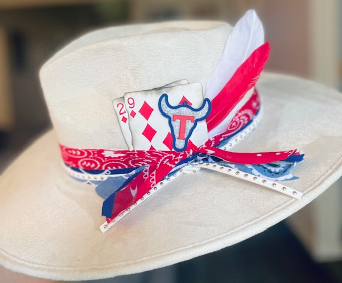 Texas Rangers Custom Wide Brim - Etsy
