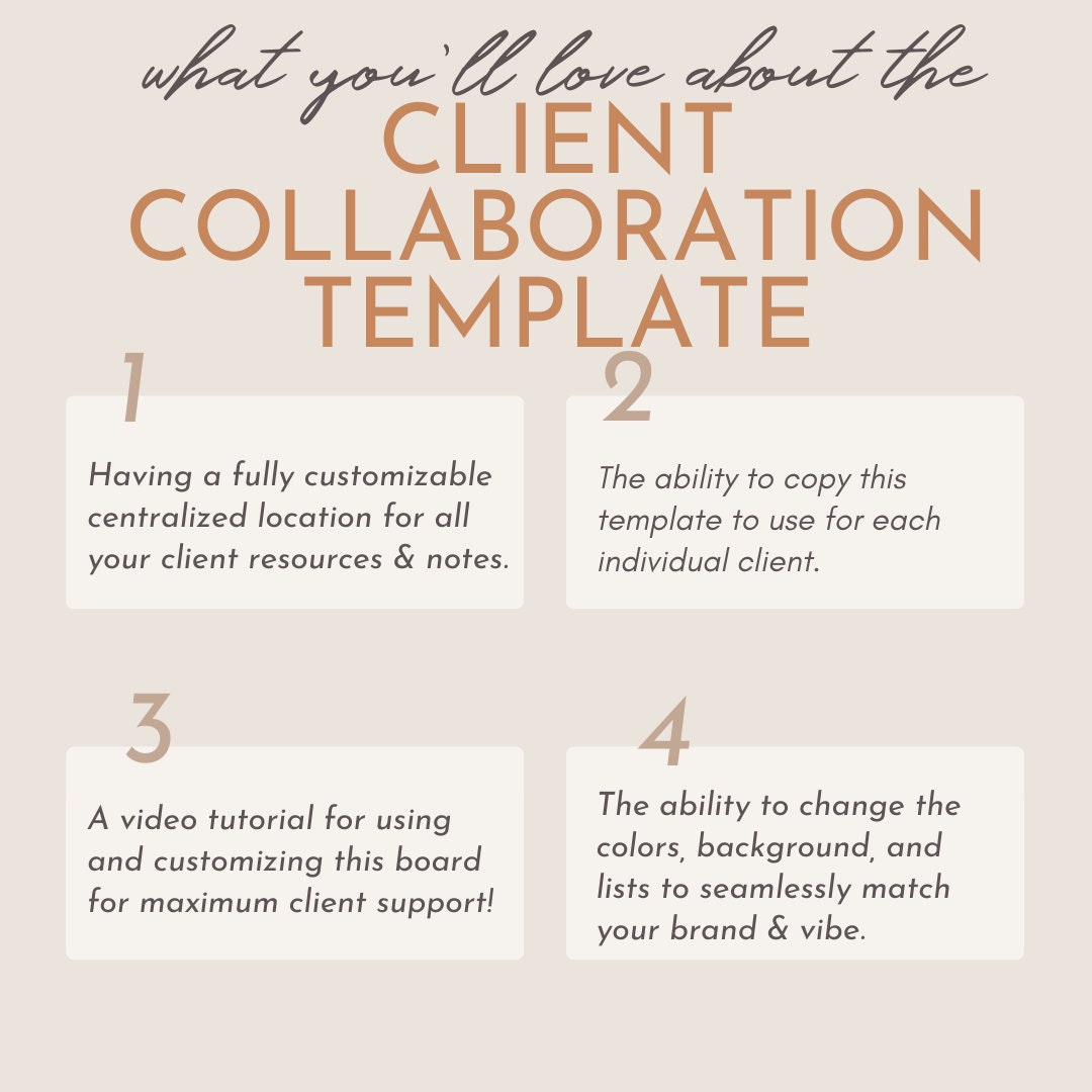 Client Collaboration Template Client Tracker Client - Etsy