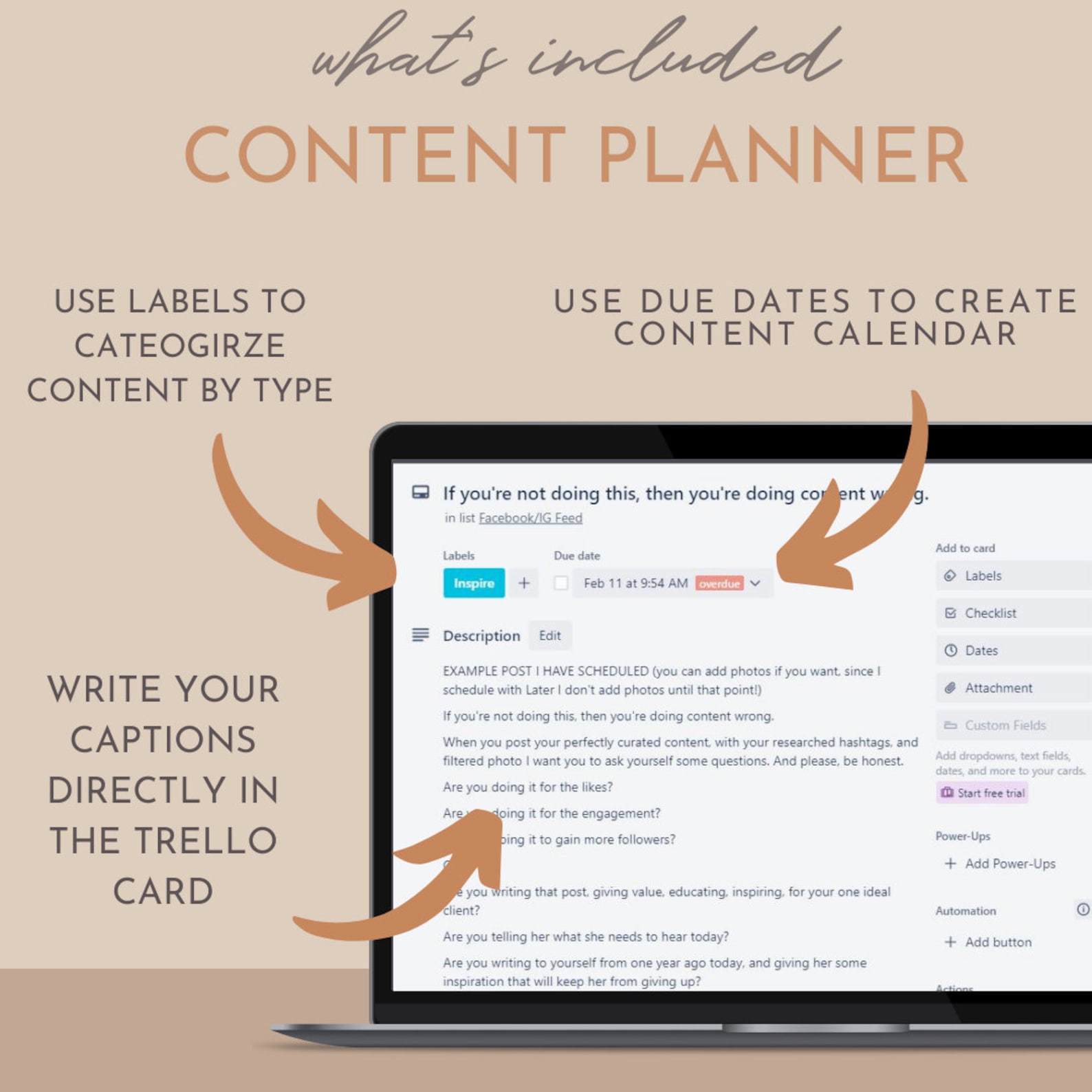 Content Planner Trello Template Social Media Calendar - Etsy Canada