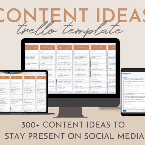 Content Planner Trello Template Social Media Calendar - Etsy Canada