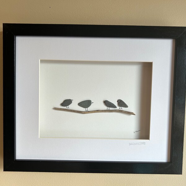 Bird Pebble Art - Etsy