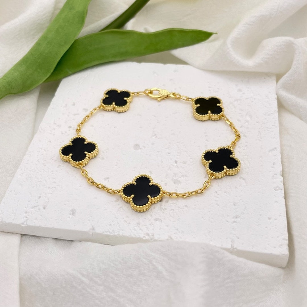 High-quality Clover Bracelet 18K Gold Plated Four Leaf Clover Bracelet ...
