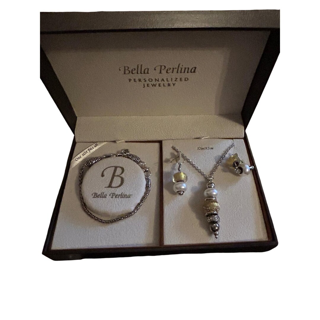Bella Perlina Personalized Jewelry Set Bracelet Necklace Earrings Beads ...