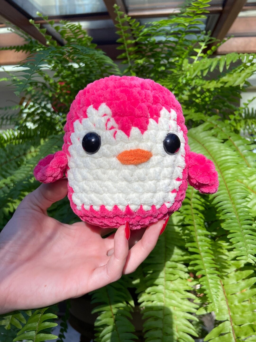 Pink Penguin Plushie mini - Etsy