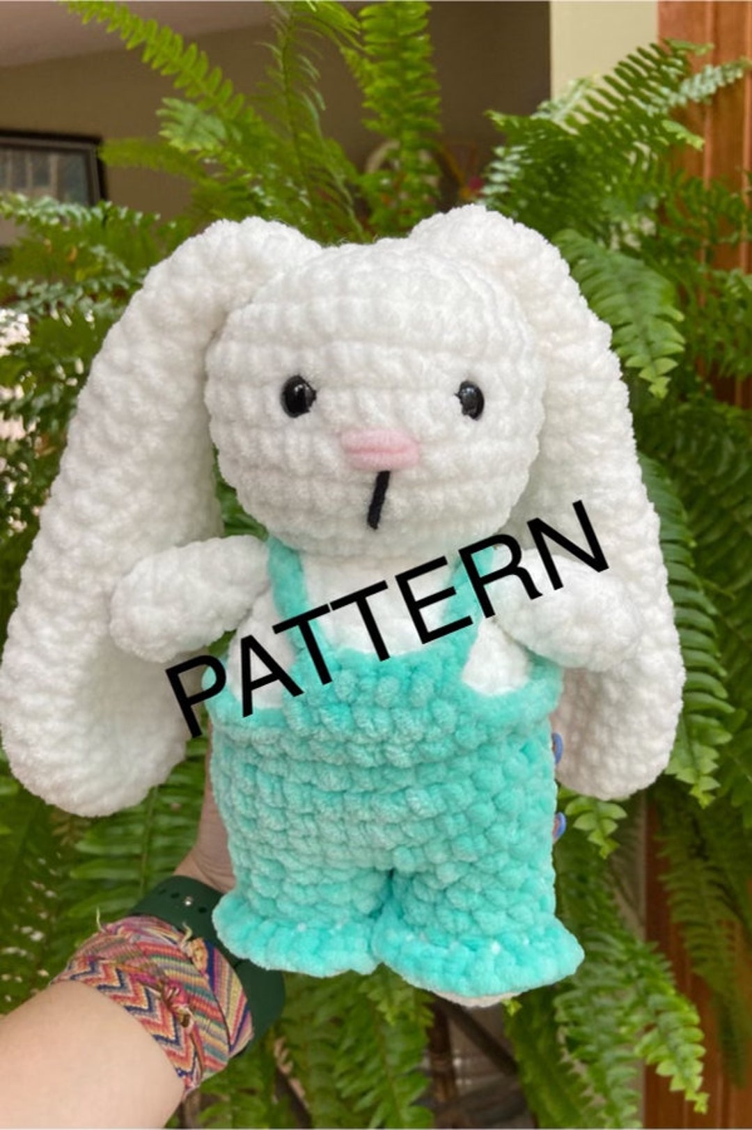 Bunny With Overalls PATTERN - Etsy