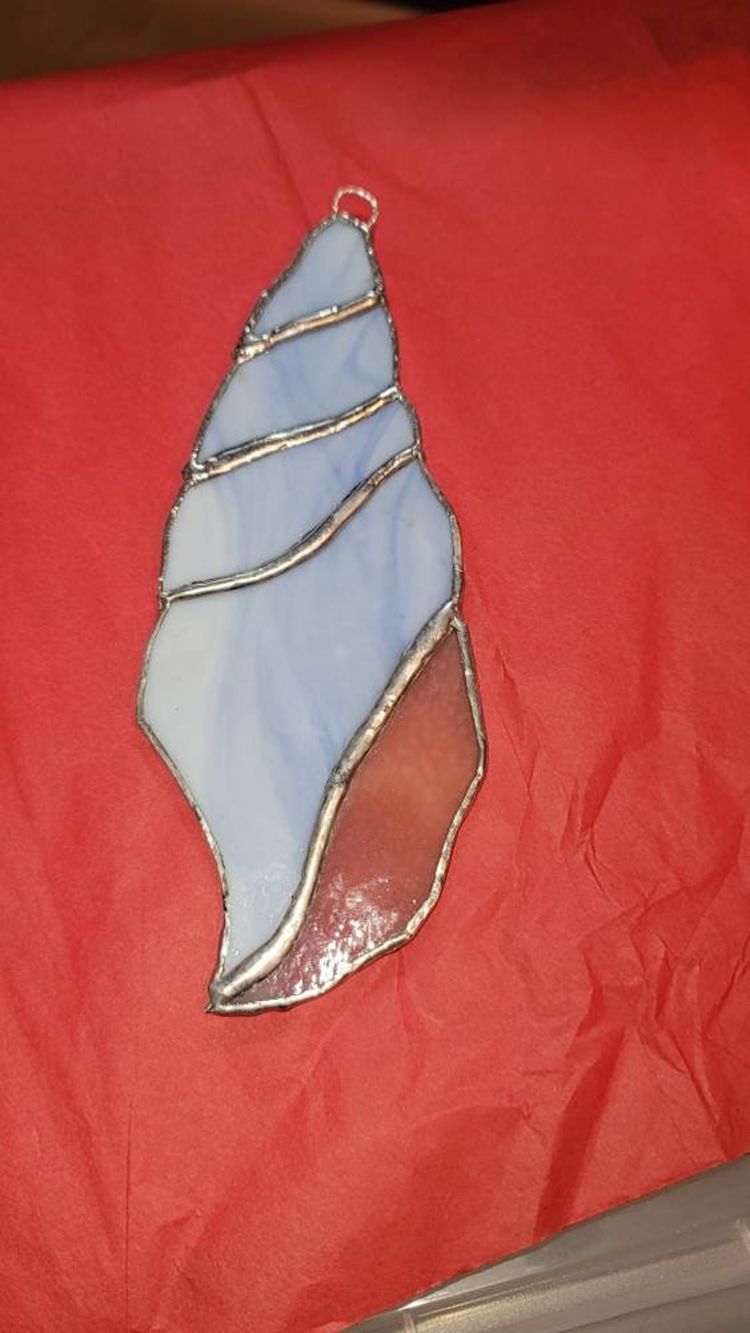Stained Glass Sea Shell, Sea Shell Suncatcher, Ocean Suncatcher ...