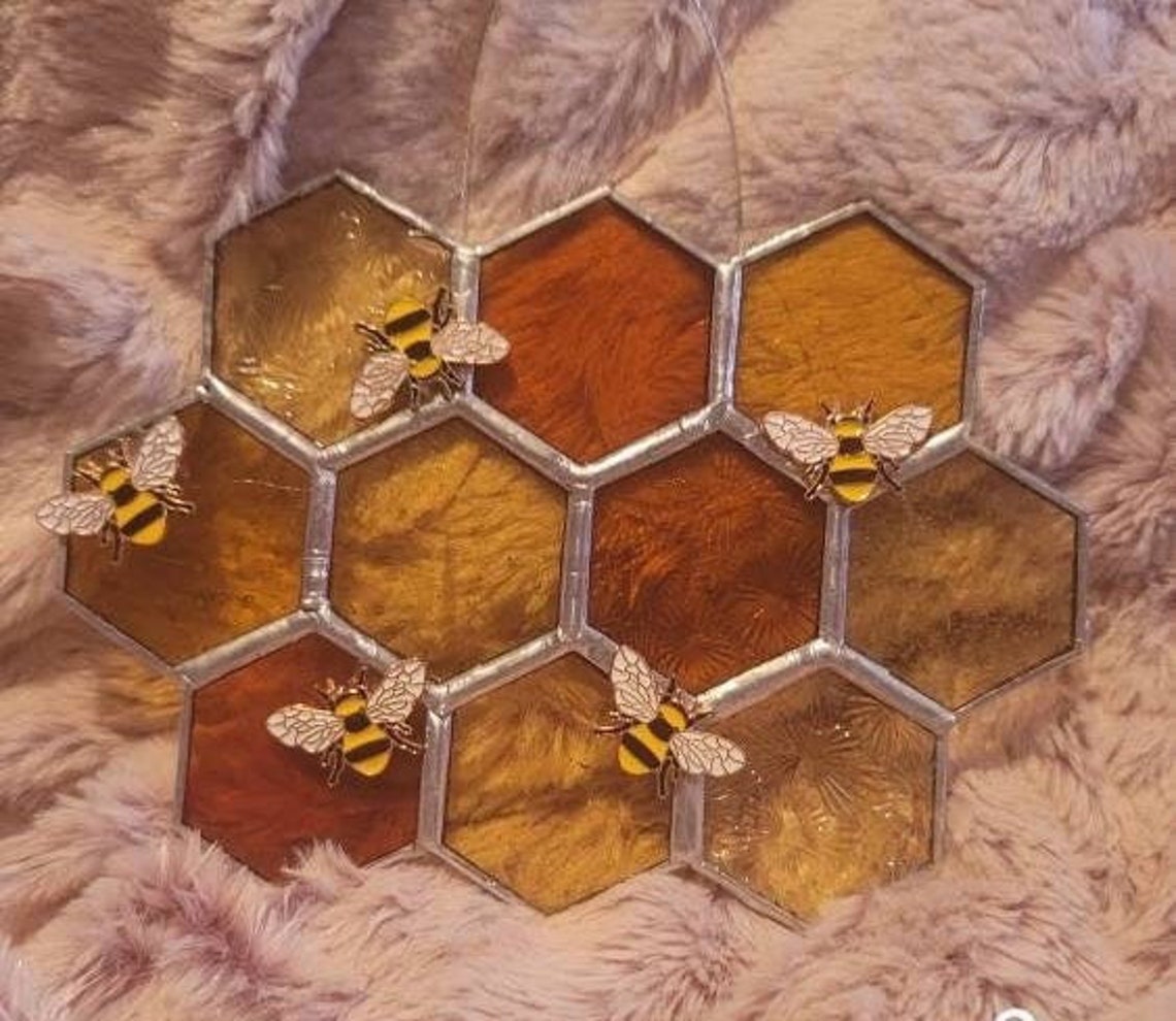 Large Cell 1 .5 Inch Beehives Bee Window Decor Honeycomb - Etsy