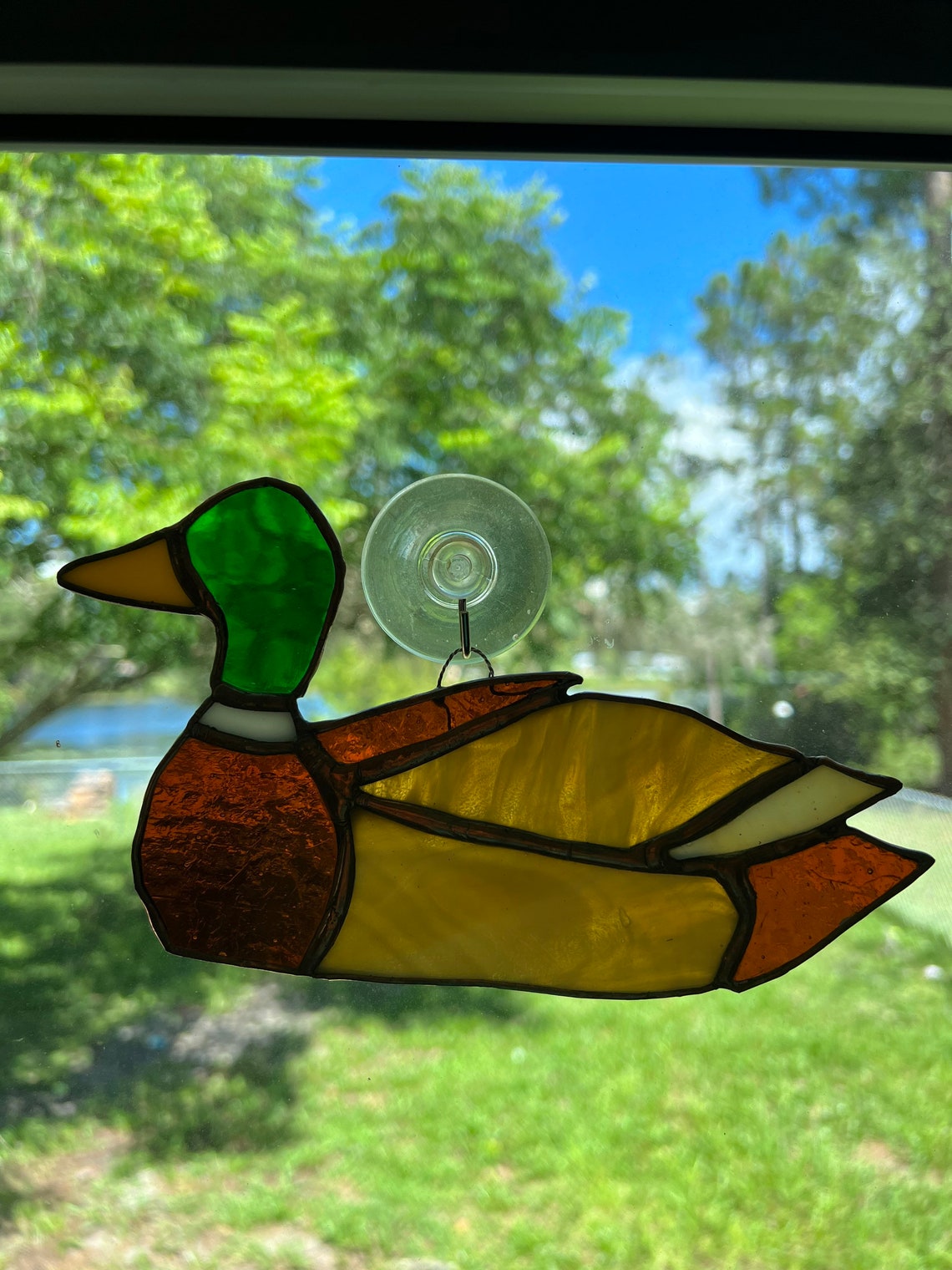 Stained Glass Mallard Window Decor,duck Suncatcher, Bird Suncatcher ...