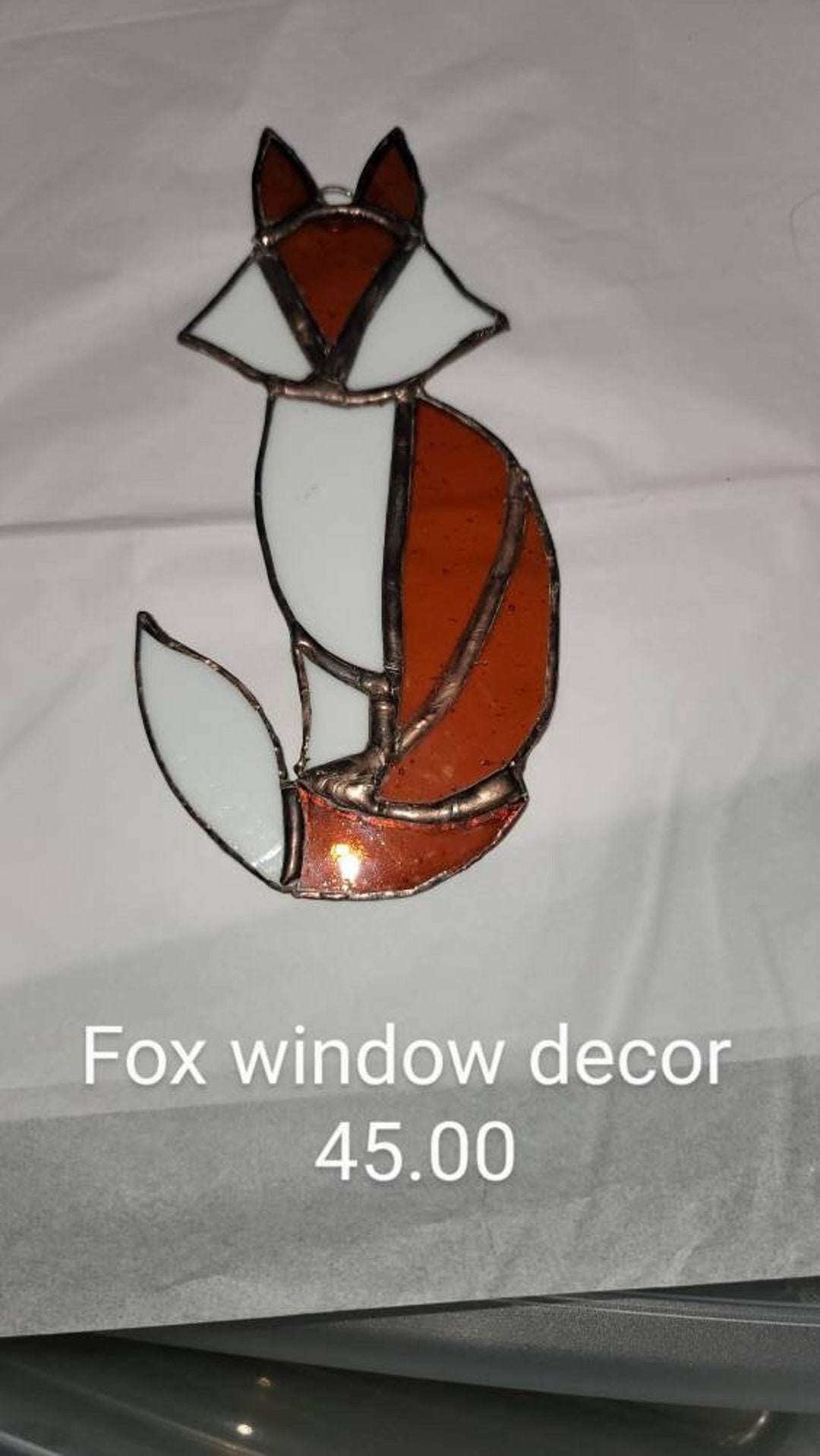 Fox Stained Glass Window Decor, Fox Stained Glass, Fox Suncatcher ...