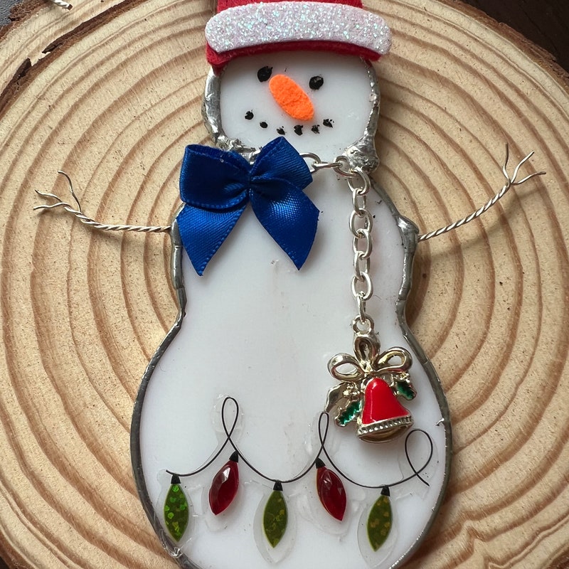 Stain Glass Snowman - Etsy