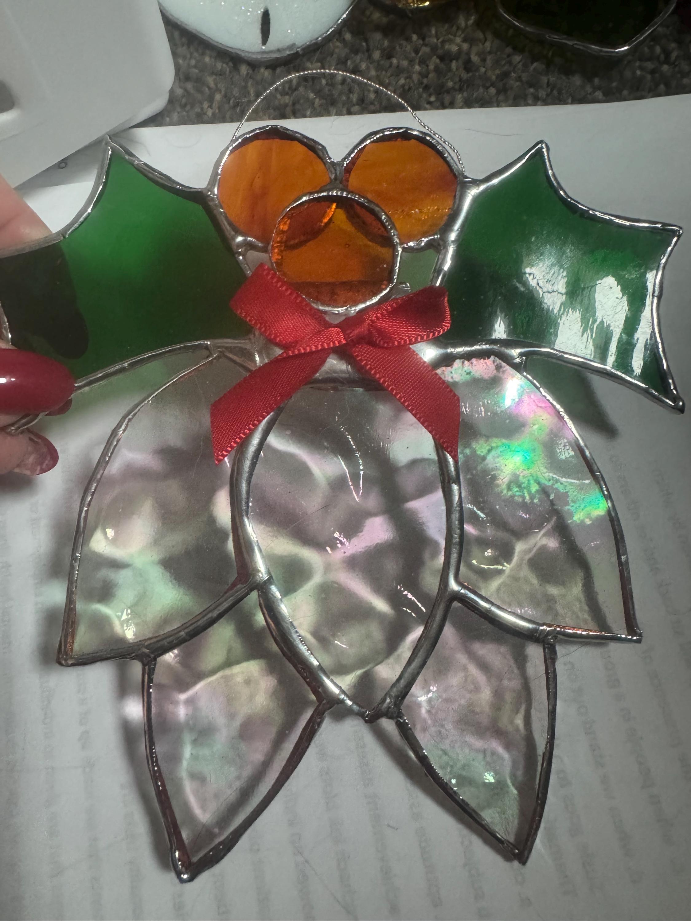 Stained Glass Christmas Window Decor, Suncatcher,christmas Suncatcher ...