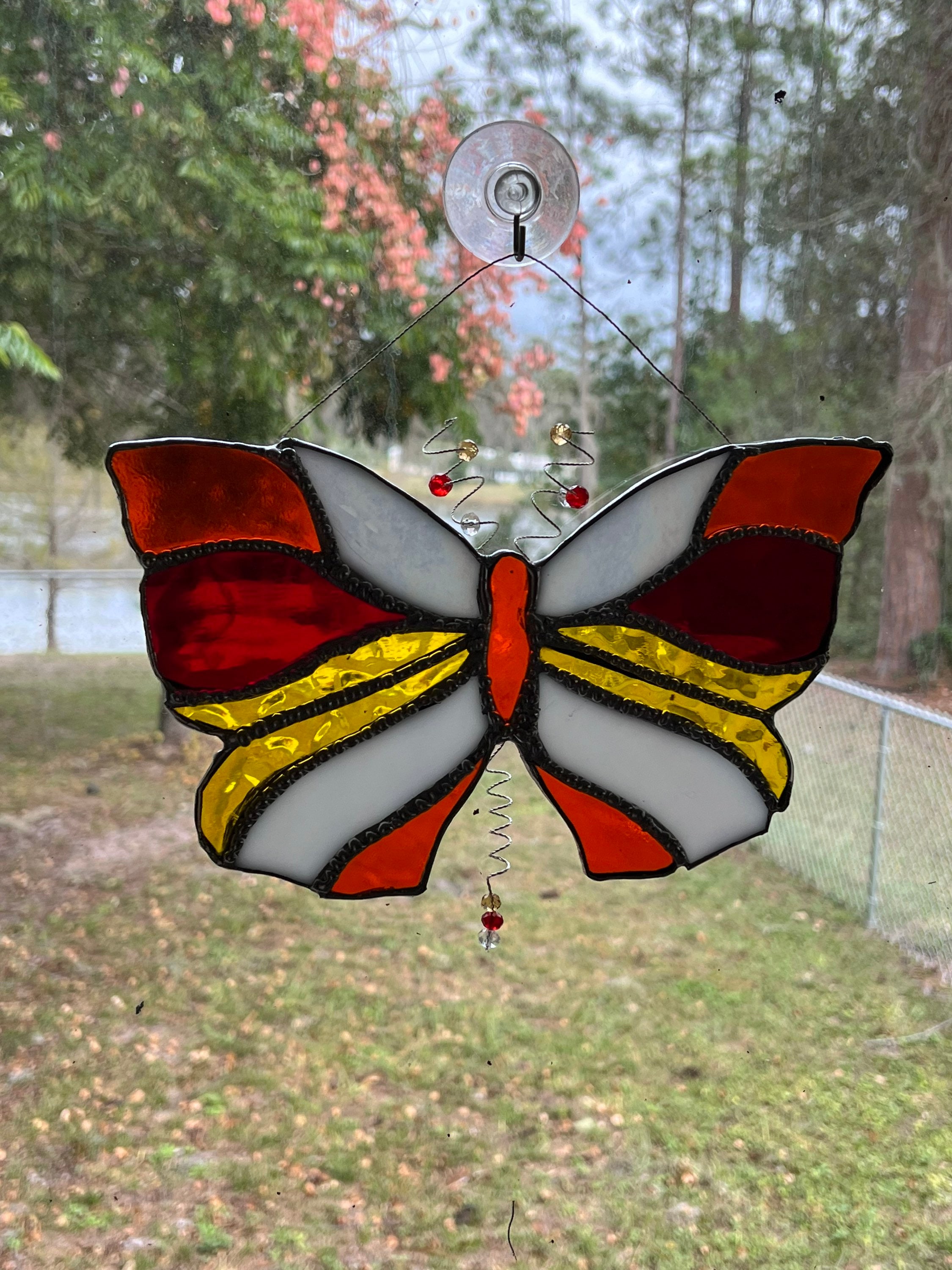 Stained Glass Memorial Butterfly Window Decor, Memorial Suncatcher ...