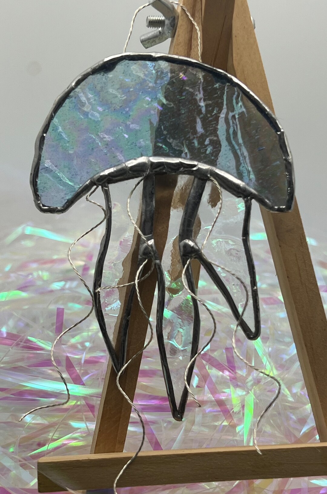 Stained Glass Jellyfish, Suncatcher, Window Decor, Ocean Life , Sealife ...