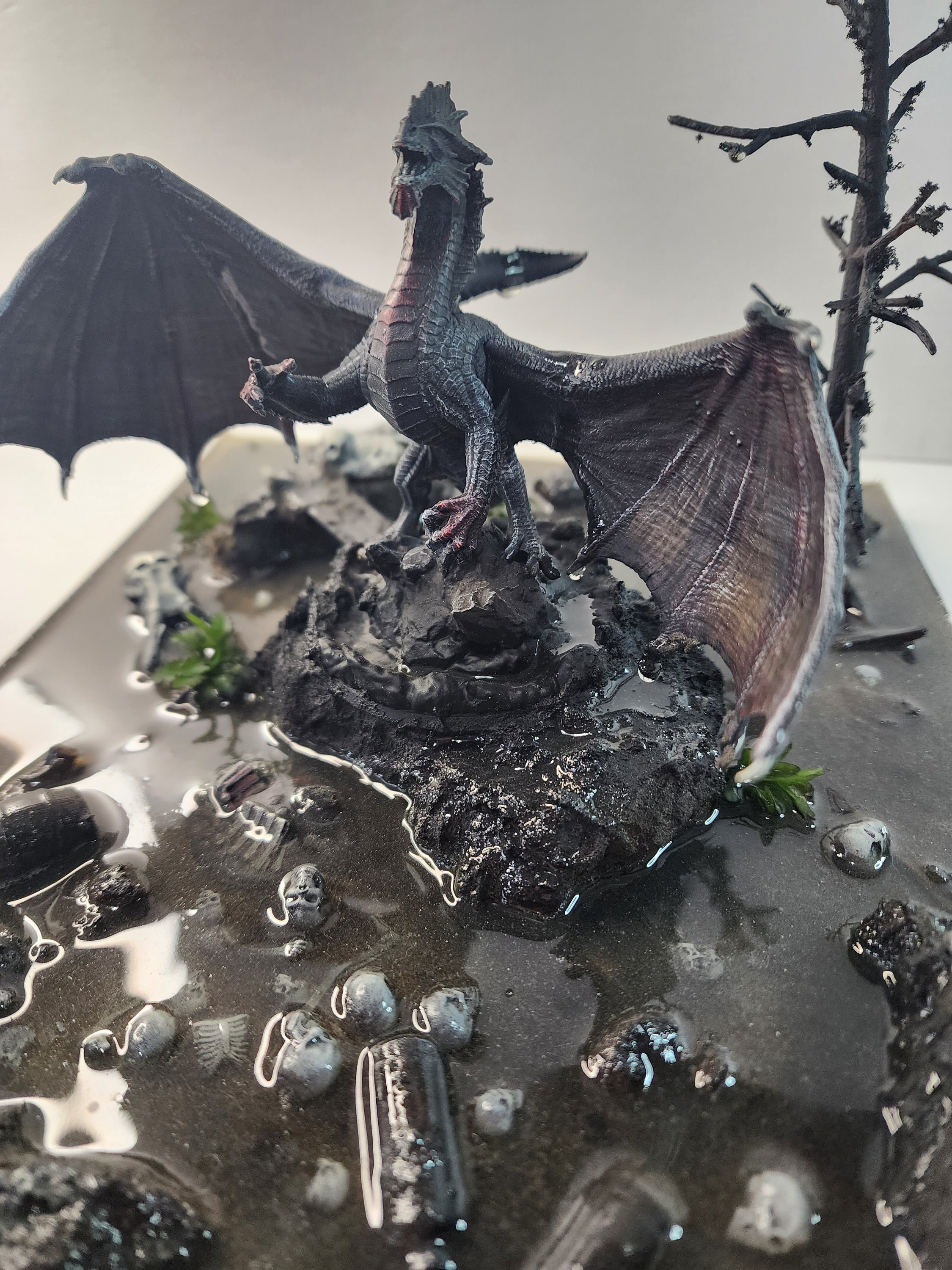 Dragon's Den Fantasy Diorama, 3D Print Dragon and Bones. - Etsy