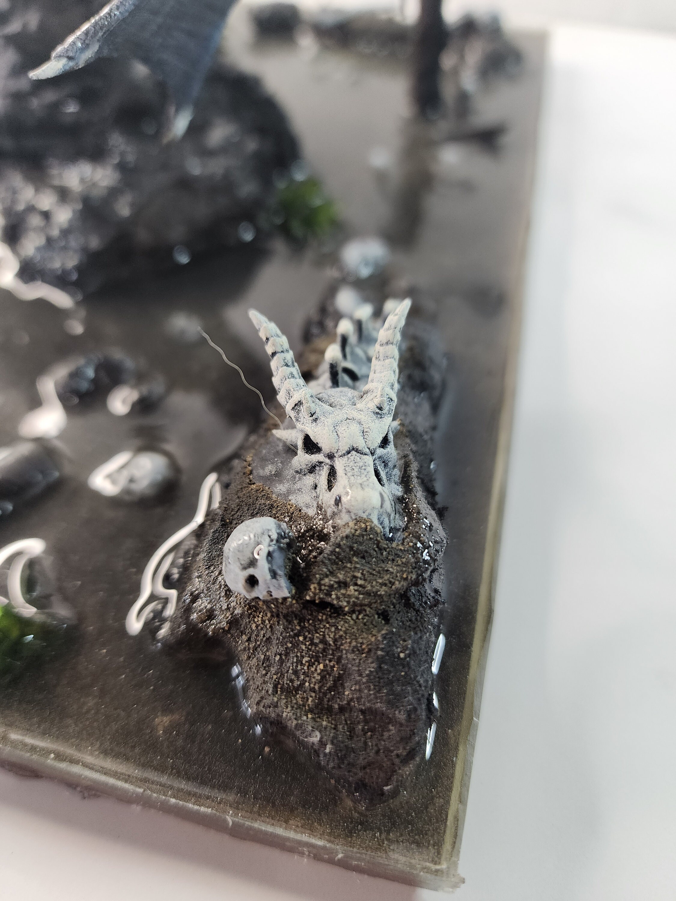 Dragon's Den Fantasy Diorama, 3D Print Dragon and Bones. - Etsy