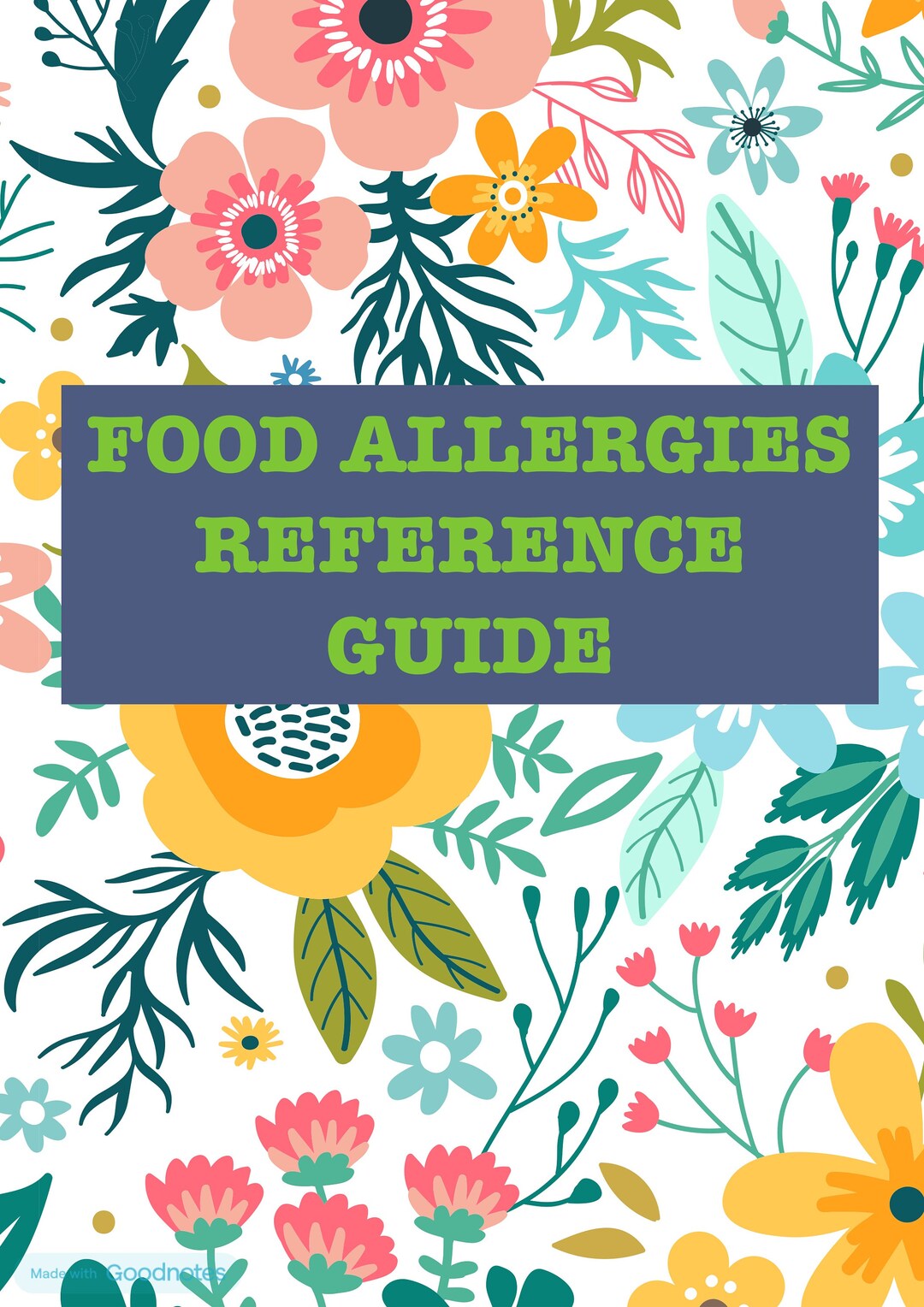 Food Allergies Reference Guide | PDF Book Download | Printable - Etsy