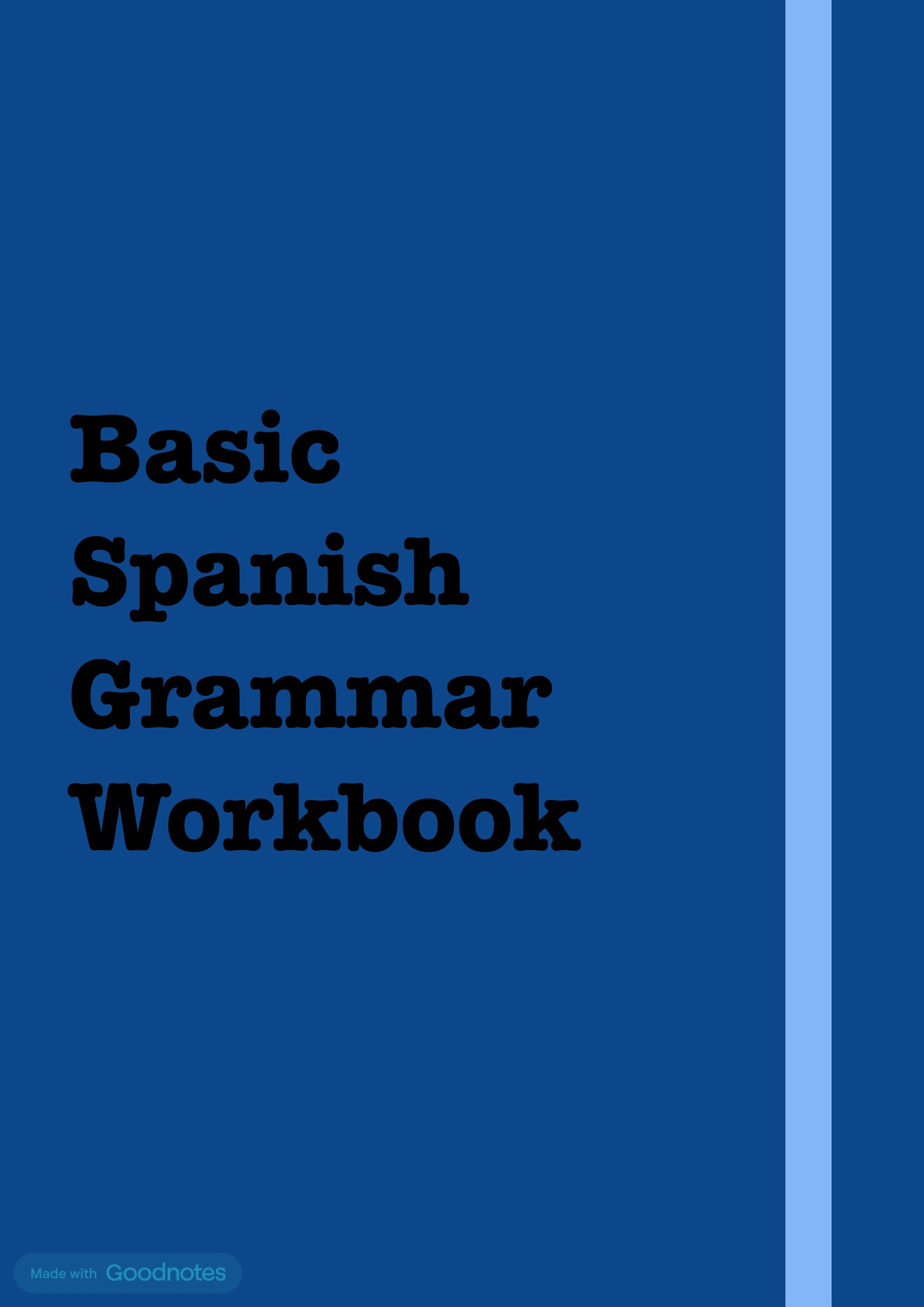 Basic Spanish Grammar Workbook | PDF Download - Etsy