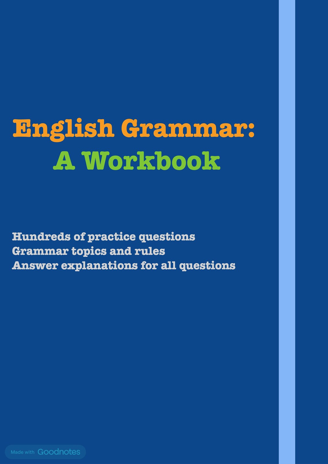 English Grammar Workbook | PDF Book Download | Printable - Etsy
