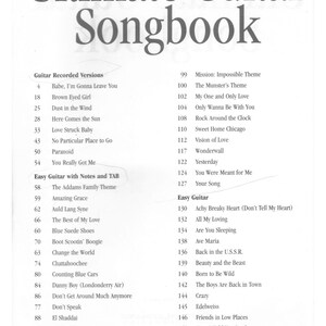 Guitar Songbook With Chords and Tablatures | 110 Songs | PDF Download ...
