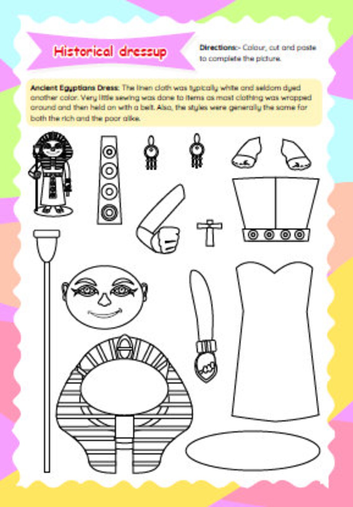 History Theme Worksheets Activity Sheets for Kids Fun & - Etsy