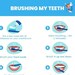 Teeth Brushing Poster Steps for Kids Digital Printable How to Brush ...