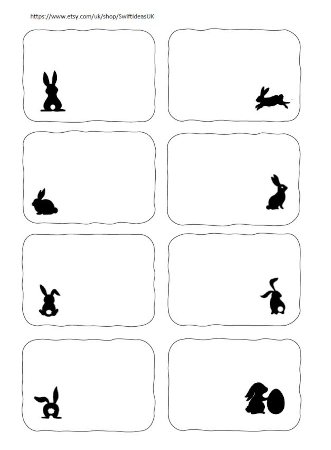 Easter Egg Scavenger Hunt Easter Treasure Hunt Ready to Use Black White ...