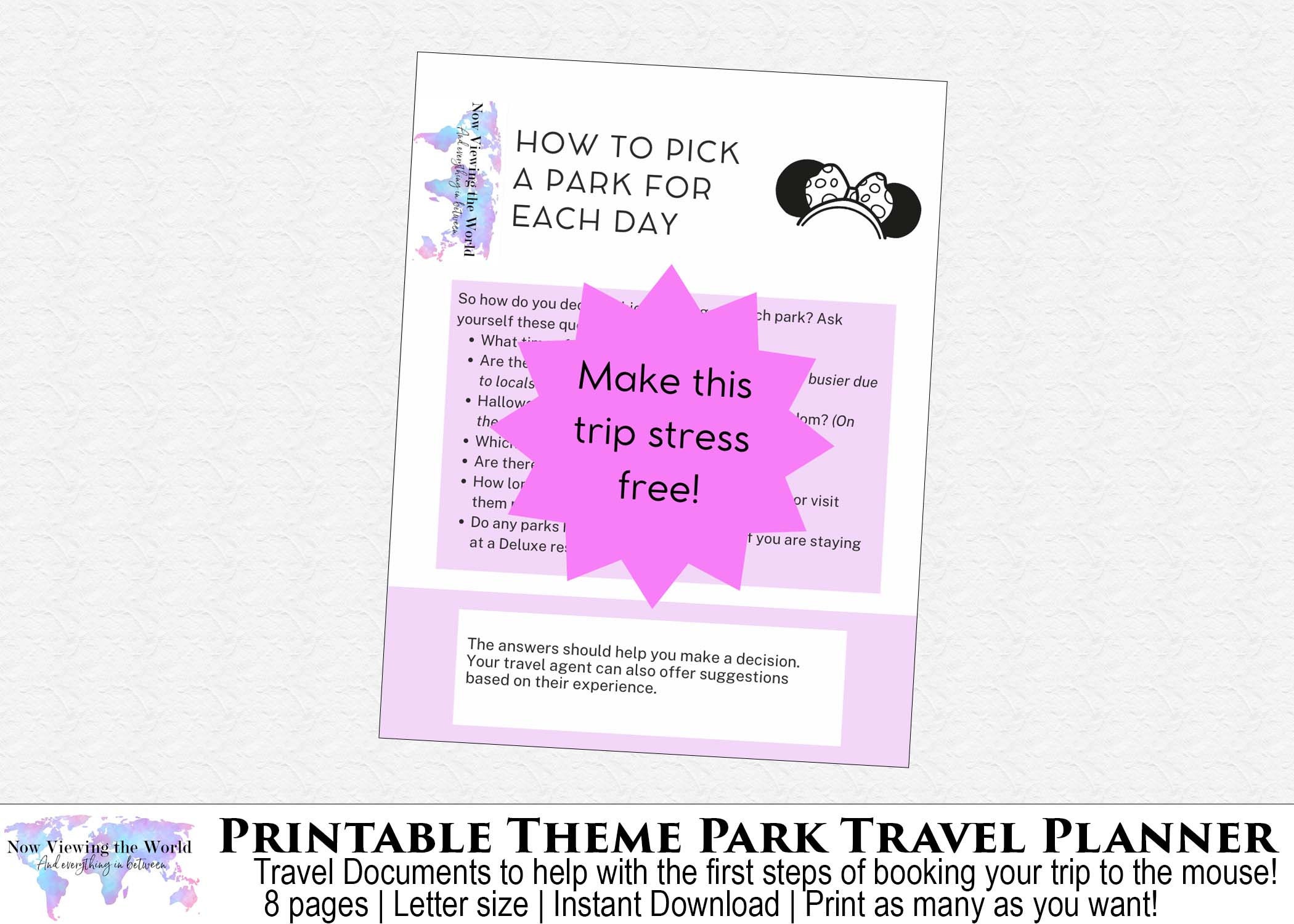 WDW Planner, Theme Park Planner to Visit the Mouse, First Time Planning ...