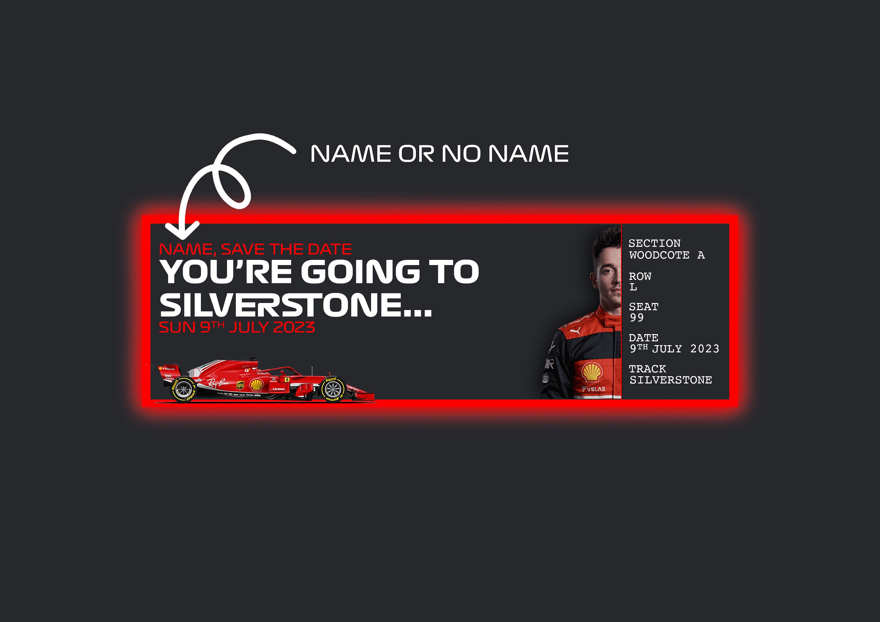 Grand Prix F1 Formula 1 Silverstone Keepsake Save the Date - Etsy