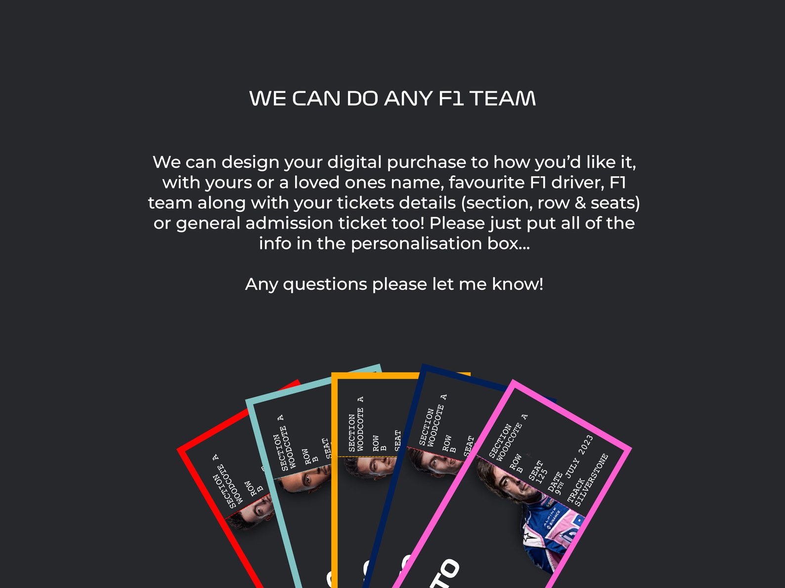 Grand Prix F1 Formula 1 Silverstone Keepsake Save the Date - Etsy